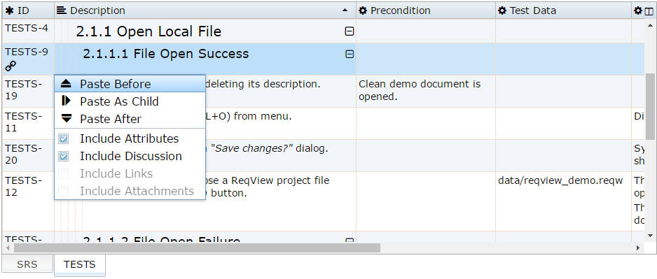 ReqView Beta 2.0.M4 – Copy Data between Documents | ReqView Blog