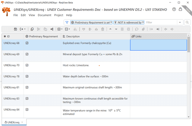 Stakeholder Requirements Specification | ReqView Starter Guide Tutorial