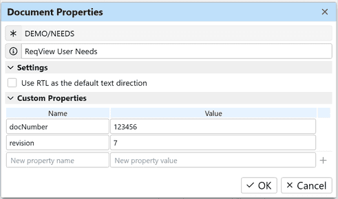 Edit Documents | ReqView Documentation
