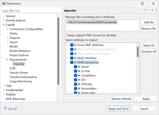 Export Requirements to ReqIF | ReqView Documentation