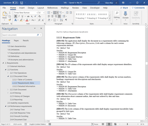 Export Documents to DOCX | ReqView Documentation