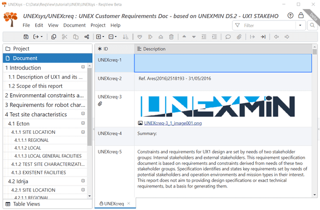 Stakeholder Requirements Specification | ReqView Starter Guide Tutorial