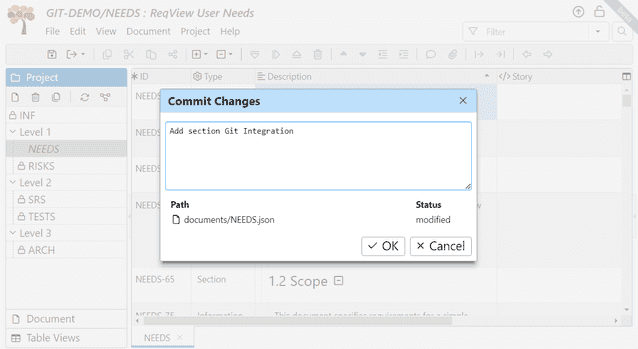 Collaborate via Git | ReqView Documentation