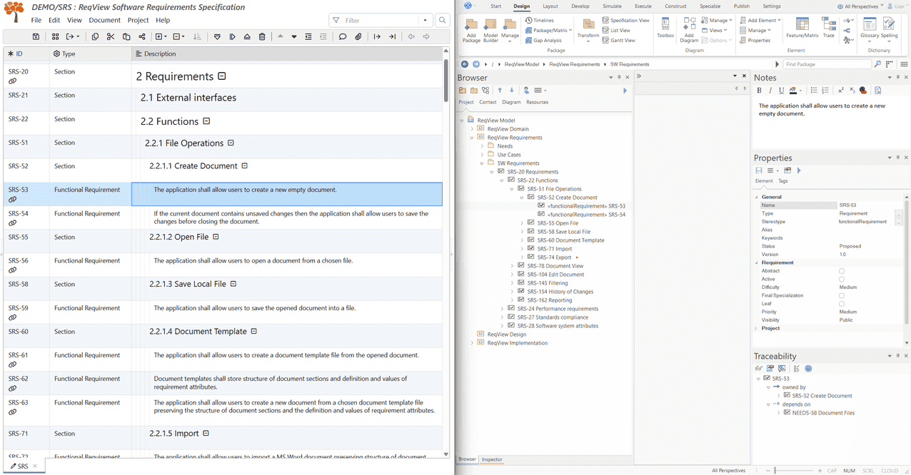 Requirements Management for Sparx Enterprise Architect | ReqView Blog