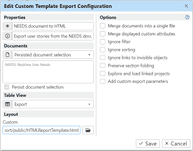 Export Documents Using Configurations | ReqView Documentation